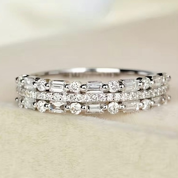 Jewelry | Elegantly Stacked Multilayer Zircon Ring | Poshmark